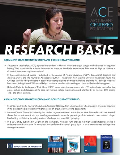 Research Basis | Argument-Centered Education