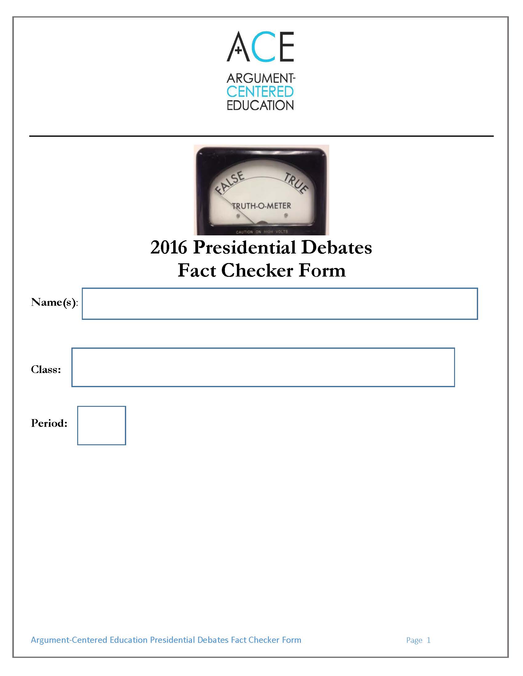 Fact Checking Evidence in the 2016 Presidential Debates | Argument ...
