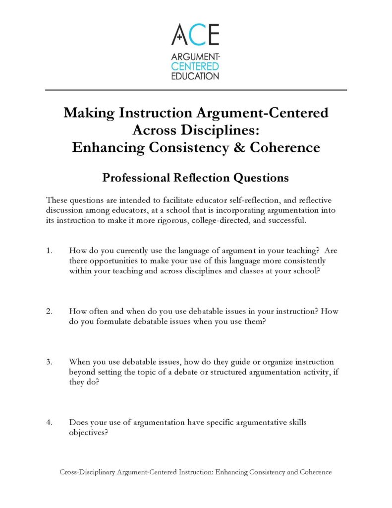 Only Connect: Making Cross-Disciplinary Incorporation of Argument More ...