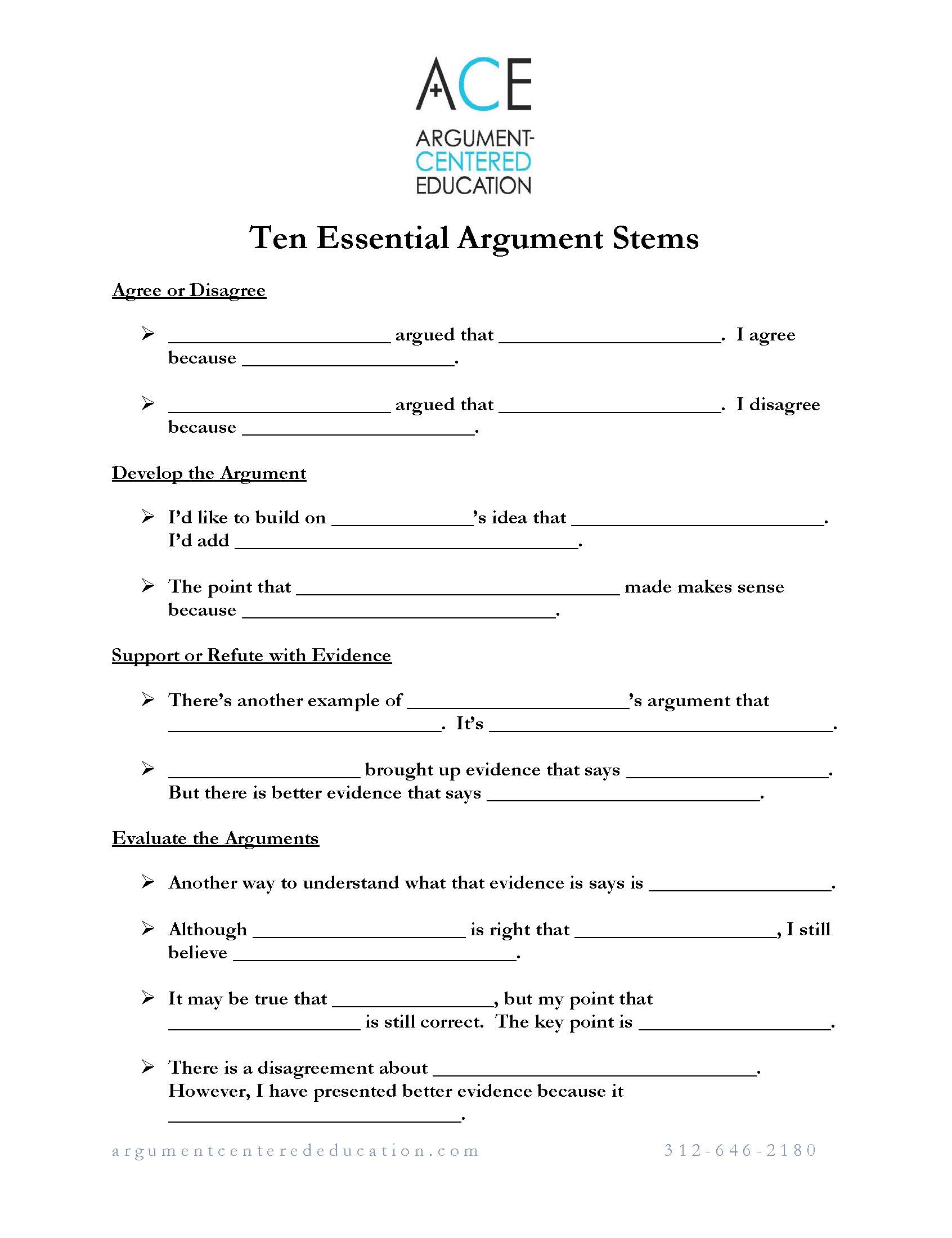 An Argument-Centered Seminar in Action | Argument-Centered Education