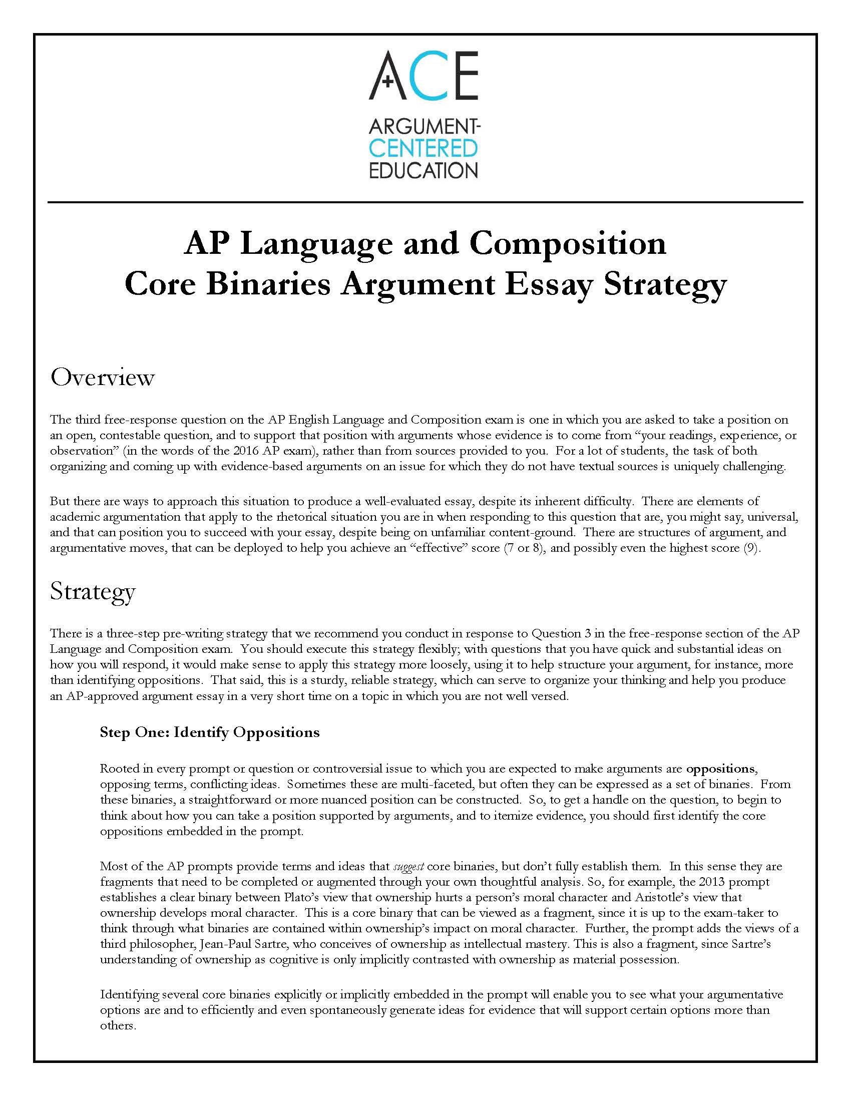 Identifying Core Binaries to Conquer Free Response in AP Comp ...