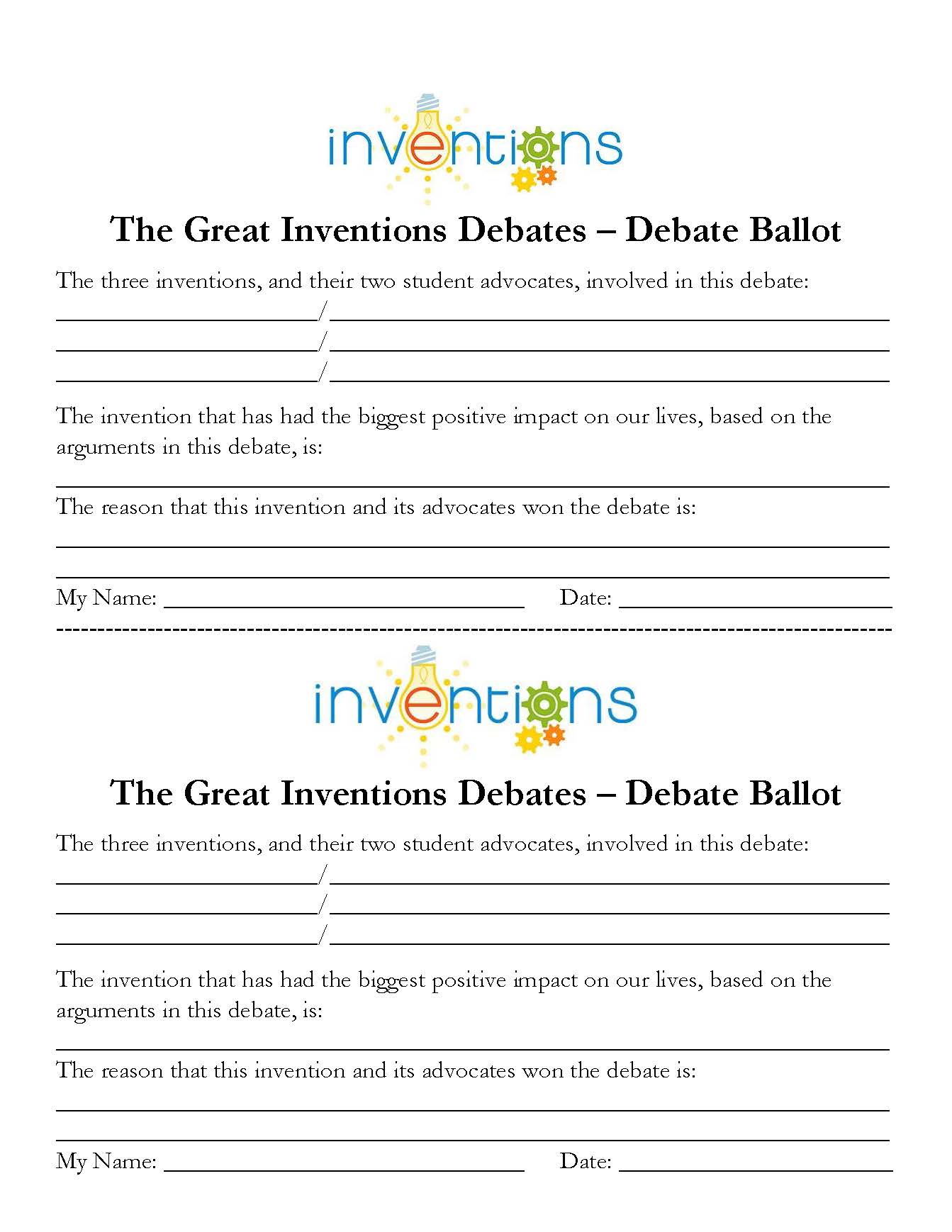 The Great Inventors and the Great Inventions Debates | Argument ...