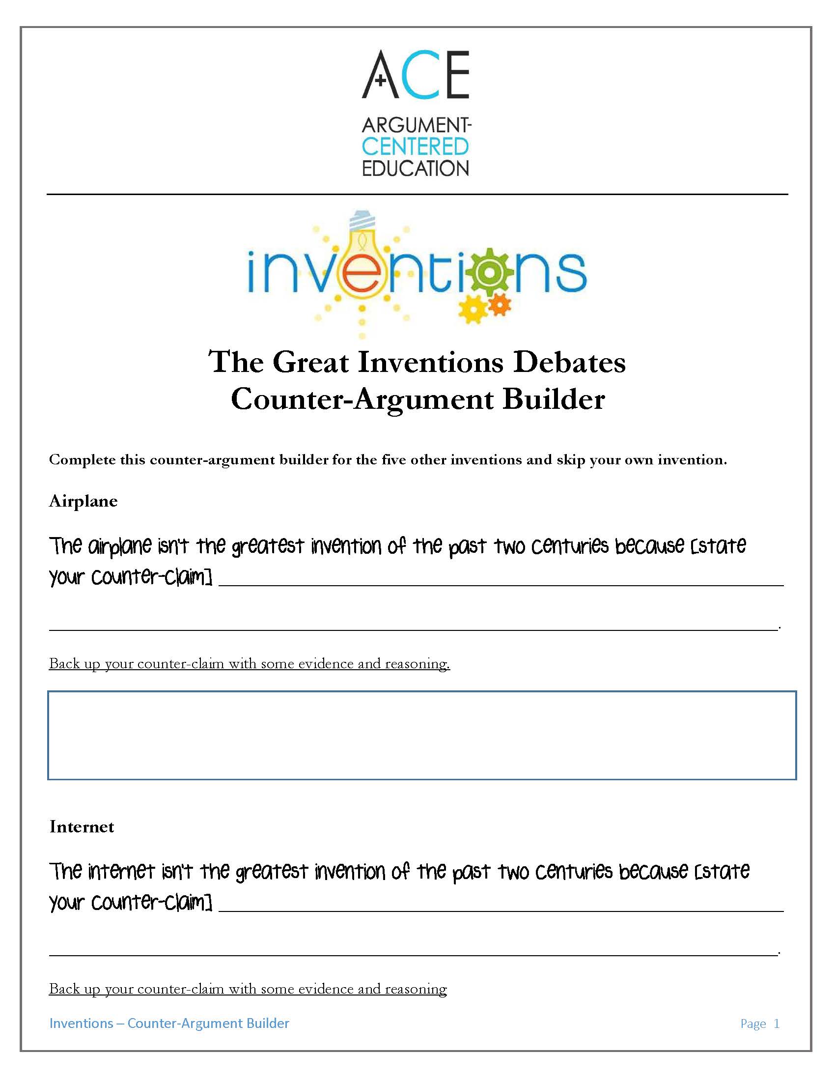 The Great Inventors and the Great Inventions Debates | Argument ...