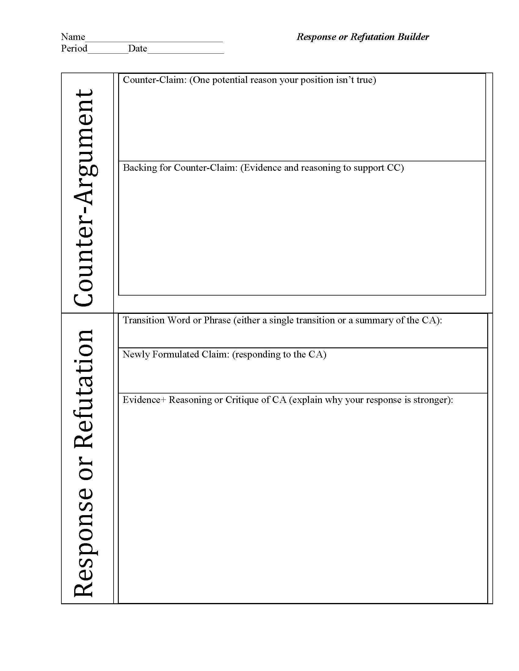 Collaboratively Created Response and Refutation Builder | Argument ...